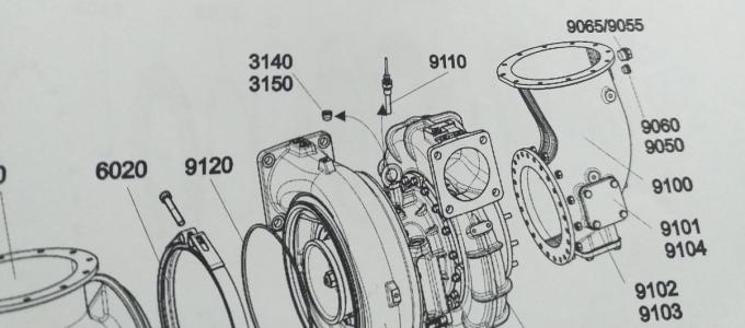 디젤hfo와 가스 엔진을 위한 T Kbbt Hpr5000 터보차저 베어링 어셈블리